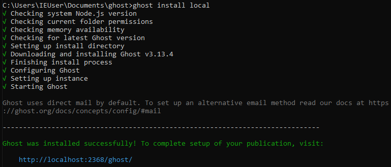 Cómo desplegar Ghost de forma local